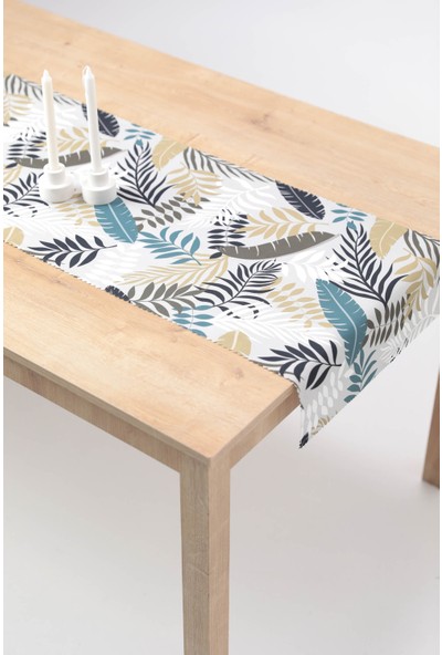 Favora Özel Tasarım Dijital Baskılı Runner 40 x 140 cm. - Gri