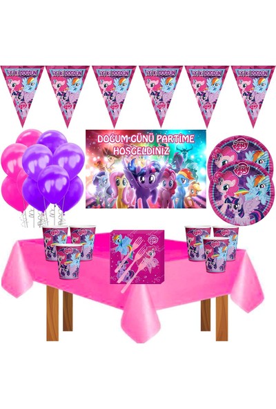 My Little Pony Afişli Doğum Günü Parti Süsleri Süsleme Seti My Little Pony Afişli Doğum Günü Parti Süsleri Süsleme Seti