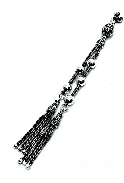 Ebrar Tesbih Gümüş Ikili Gümüş Tesbih Püskülü 925 Ayar Gümüş 2 Zincirli Tesbih Püskülü Ebrar Tesbih Gümüş Ikili Gümüş Tesbih Püskülü 925 Ayar Gümüş 2 Zincirli Tesbih Püskülü