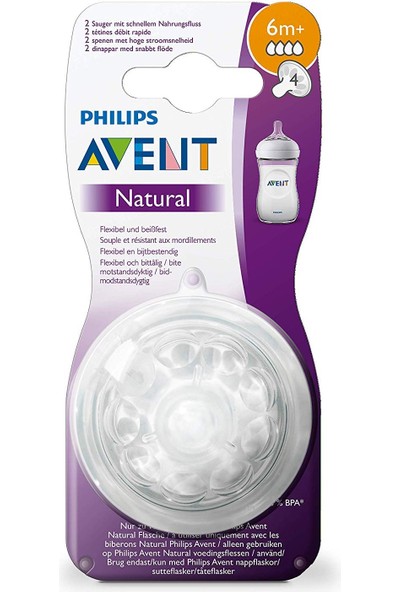 Philips Avent Natural Biberon Emziği +6 Ay 2li Philips Avent Natural Biberon Emziği +6 Ay 2li