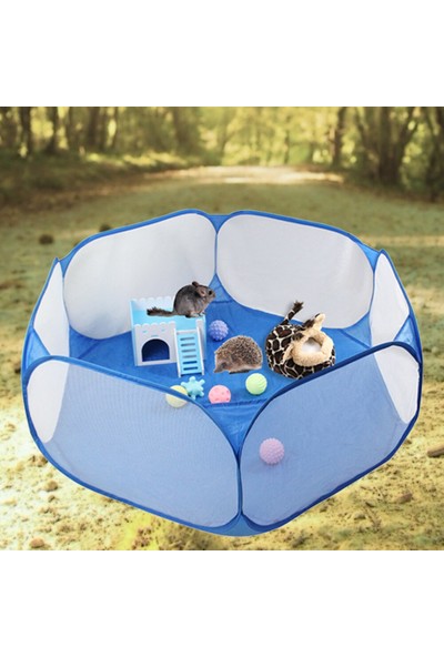 Generic Hayvanlar İçin Katlanır File Oyun Parkı -Mavi (Yurt Dışından)