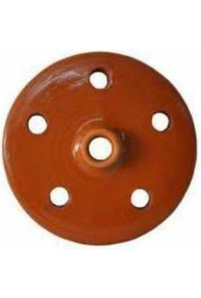 Sırlı Toprak Kiremit Dolma Sarma Taşı Kapağı 20 cm Kiremit Dolma Taşı Yaprak Sarma Taşı