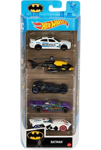 Hot Wheels 5'li Araba Seti 01806 GTN43 Batman Hot Wheels 5'li Araba Seti 01806 GTN43 Batman