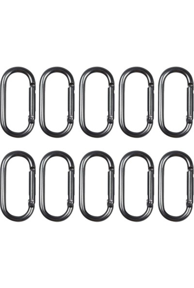 Strade Store 10X Kilitleme Karabina Klipsi Yapış Kanca Bahar Karabiner Küçük Anahtarlık Gri (Yurt Dışından) Strade Store 10X Kilitleme Karabina Klipsi Yapış Kanca Bahar Karabiner Küçük Anahtarlık Gri (Yurt Dışından)
