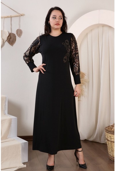 Ayaz Moda Kadın Sendi Kumaş Boydan Elbise