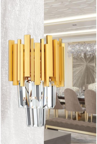 Istanbul Avize Vera Gold Lüx Tabut Taşlı Aplik Istanbul Avize Vera Gold Lüx Tabut Taşlı Aplik
