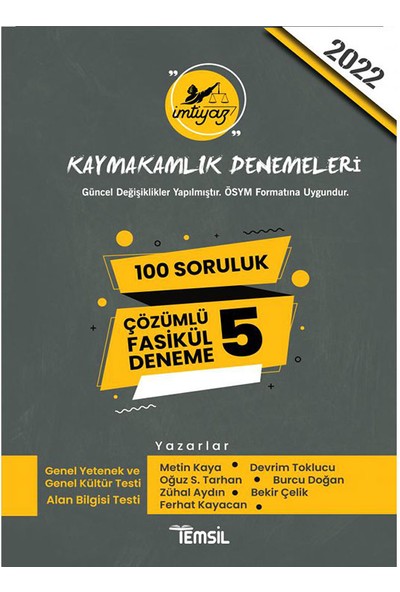 Imtiyaz Kaymakamlık Sınavı Çözümlü 5 Deneme Imtiyaz Kaymakamlık Sınavı Çözümlü 5 Deneme