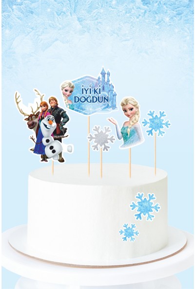 Frozen Karlar Ülkesi Pasta Süsü (Kalın Kağıt) Frozen Karlar Ülkesi Pasta Süsü (Kalın Kağıt)