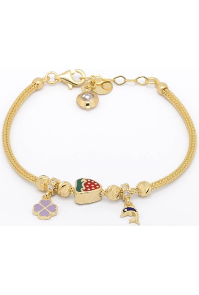 Saçak Kuyumculuk Dorika Top Figürlü Altın Bileklik 865