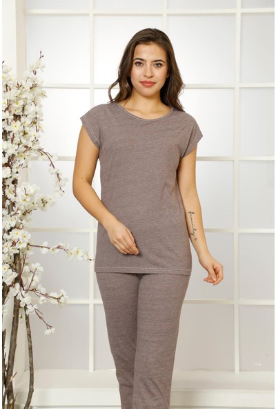 Moda Çizgi Moda Çizgi Kadın %100 Pamuk Penye Kısa Kol Pijama Takım 3564 Moda Çizgi Moda Çizgi Kadın %100 Pamuk Penye Kısa Kol Pijama Takım 3564