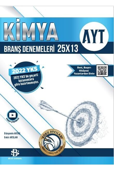 Bilgi Sarmal Yayınları AYT Kimya 25 x 13 Branş Denemeleri Bilgi Sarmal Yayınları AYT Kimya 25 x 13 Branş Denemeleri