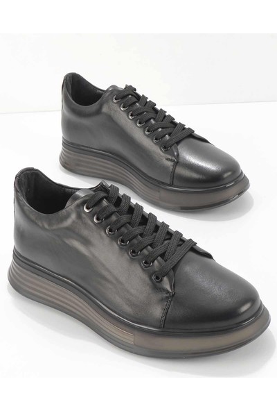 Bambi Siyah Leather Erkek Casual Ayakkabı E016045275