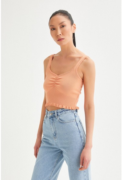 Açelya Okcu Kenarı Ajurlu Merserize Bustiyer