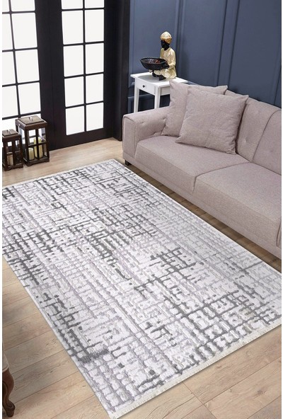 Konfor Jasmine 1418 Gri Modern Dokuma Halı