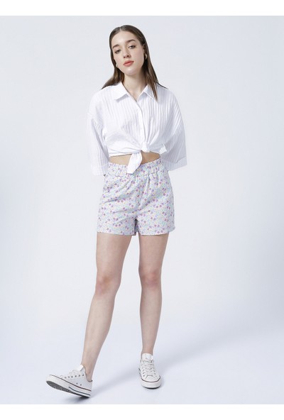 Limon Şort, 42, Pembe - Mor