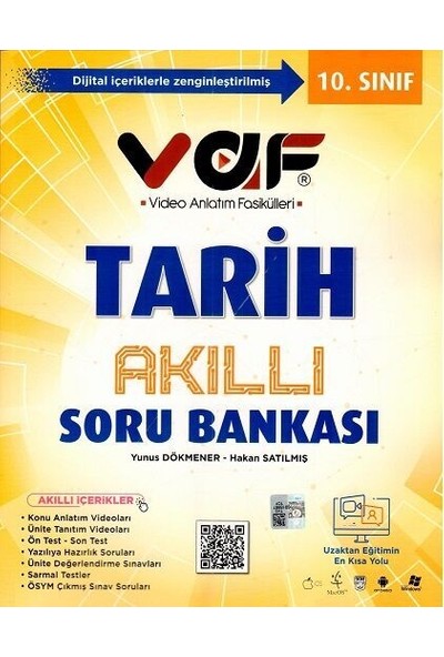 Vaf Yayınları 10. Sınıf Tarih Akıllı Soru Bankası Vaf Yayınları 10. Sınıf Tarih Akıllı Soru Bankası