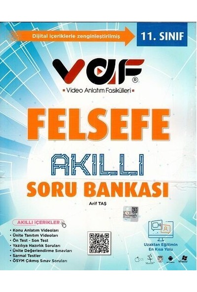 Vaf Yayınları 11. Sınıf Felsefe Akıllı Soru Bankası Vaf Yayınları 11. Sınıf Felsefe Akıllı Soru Bankası