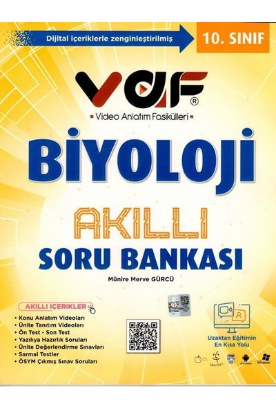 Vaf Yayınları 10. Sınıf Biyoloji Akıllı Soru Bankası