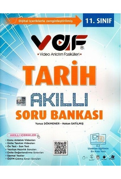 Vaf Yayınları 11. Sınıf Tarih Akıllı Soru Bankası Vaf Yayınları 11. Sınıf Tarih Akıllı Soru Bankası