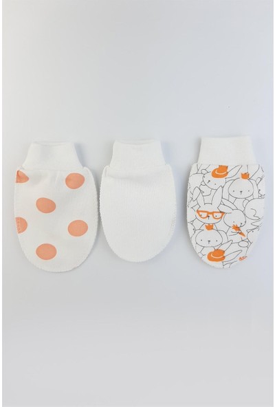 Kamus Somon Beyaz Turuncu Bebek Eldiveni