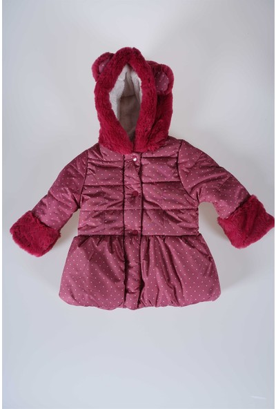 Miniko Kids Yeni Sezon Puanlı Kapşonlu Içi Kürklü Kız Çocuk Kaban Mont Miniko Kids Yeni Sezon Puanlı Kapşonlu Içi Kürklü Kız Çocuk Kaban Mont