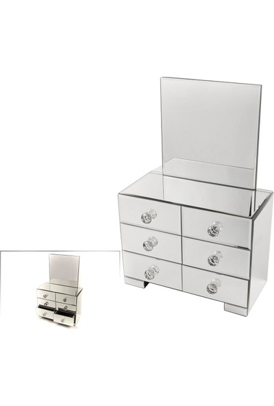 Mikasa Moor 6 Göz Aynalı Takı Kutusu 31X15X47CM