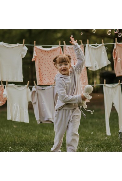 Antebies Lavanta Havlu Kapüşonlu Eşofman Takımı
