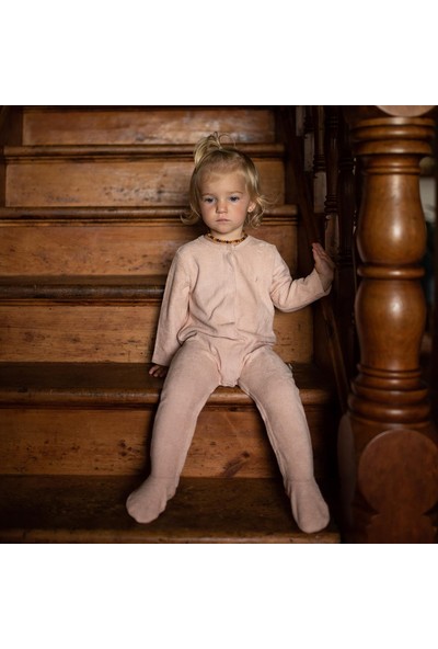 Antebies Pastel Pembe Havlu Patikli Tulum