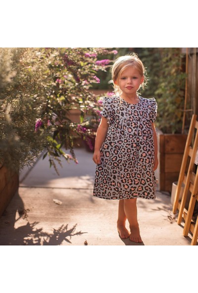 Antebies Cool Leopar Desenli Elbise