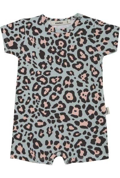 Antebies Cool Leopar Desenli Kısa Kollu Barbatöz