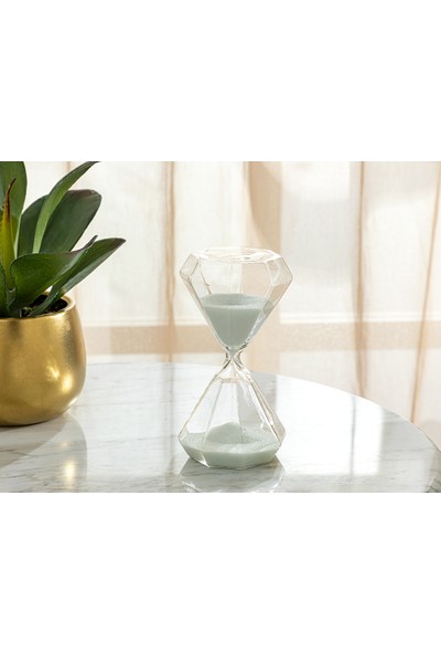 Diamond Kum Saati 9X9X15 cm Beyaz