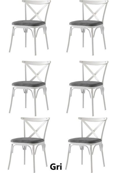 Sweet Home 6 Adet Çapraz Bahar Sandalye