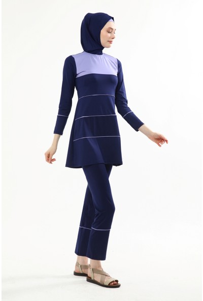 Armare Kadın Tam Kapalı Tesettür Mayo - Lacivert