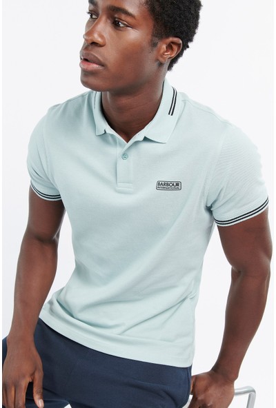 Barbour B.ınt. Essential Tipped Polo Yaka AQ32 Pastel Spruce