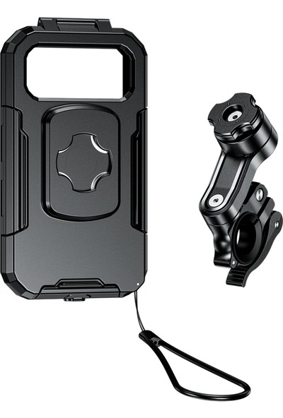 Kewig M18L-QD Geçmeli Su Geçirmez Motosiklet Telefon Tutucu