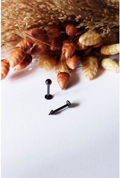 Mypatya Düz Barlı Siyah Dudak, Kulak, Kıkırdak Piercing Ikili Set Mypatya Düz Barlı Siyah Dudak, Kulak, Kıkırdak Piercing Ikili Set