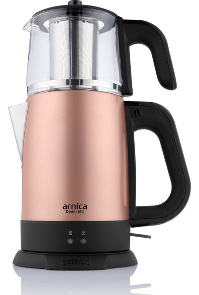 Arnica 8692341332005 Demli Stil Rose Cam Çay Makinesi