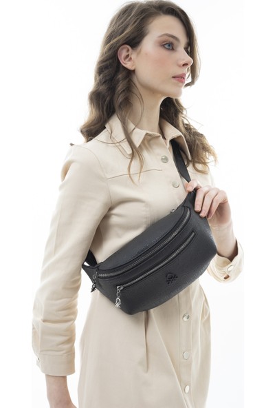 Benetton Kadın Bel Çantası Siyah BNT618