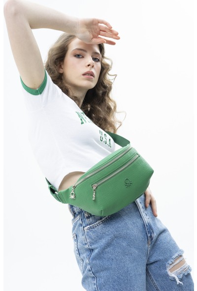 Benetton Kadın Bel Çantası Yeşil BNT618