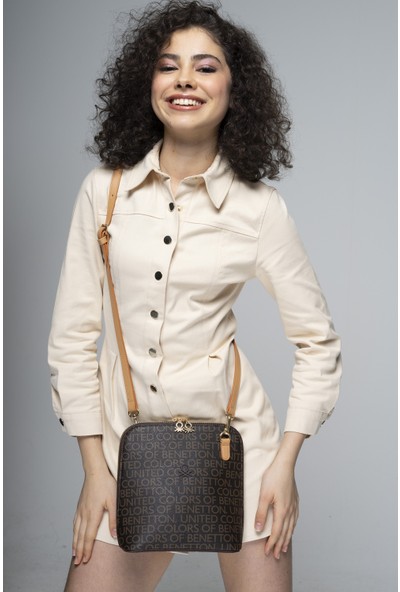 Benetton Kadın Çapraz Çanta Kahve-A.camel BNT747