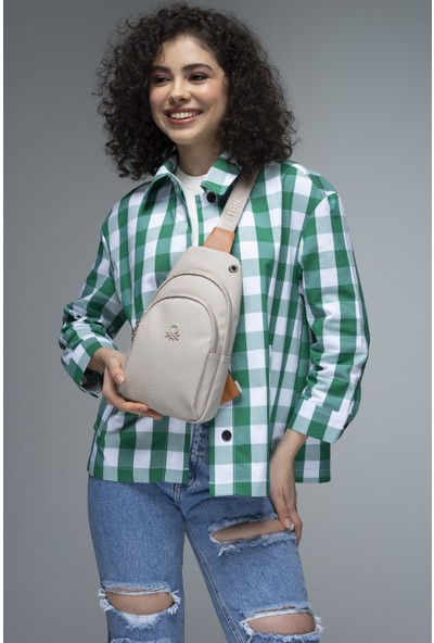 Benetton Kadın Vücut Çantası Bej-A.camel BNT614