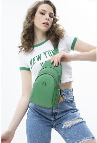 Benetton Kadın Vücut Çantası Yeşil-A.camel BNT614