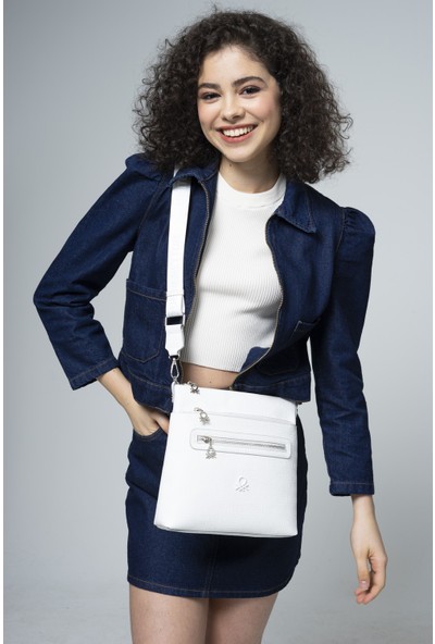 Benetton Kadın Çapraz Çanta Beyaz BNT633