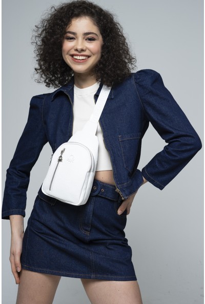 Benetton Kadın Vücut Çantası Beyaz BNT723