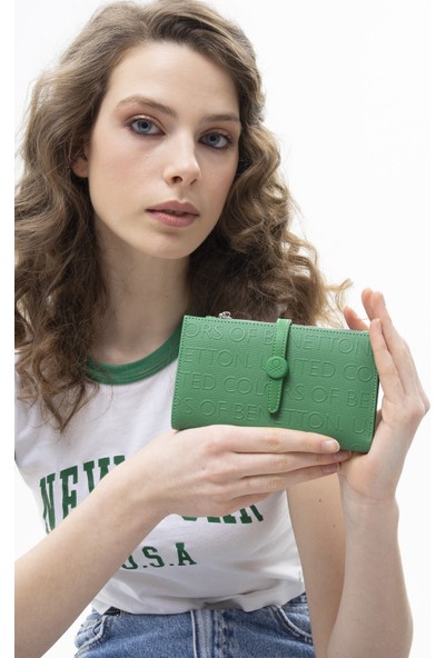 Benetton Kadın Cüzdan Yeşil BNT731