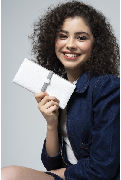 Benetton Kadın Cüzdan Beyaz BNT732