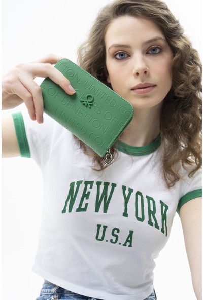 Benetton Kadın Cüzdan Yeşil BNT765