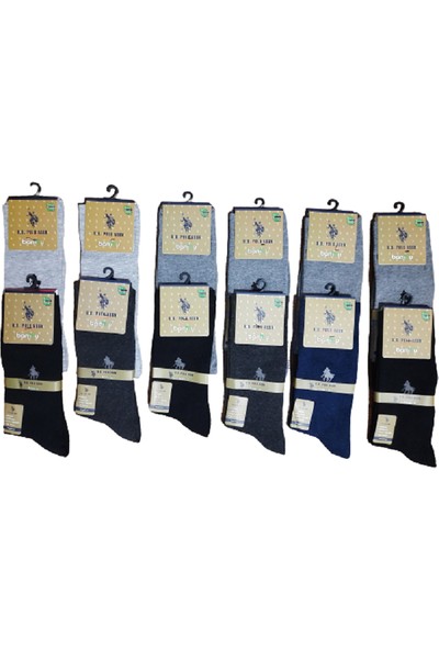 U.S. Polo Assn. 12 Çift Bambu Erkek Günlük Çorap