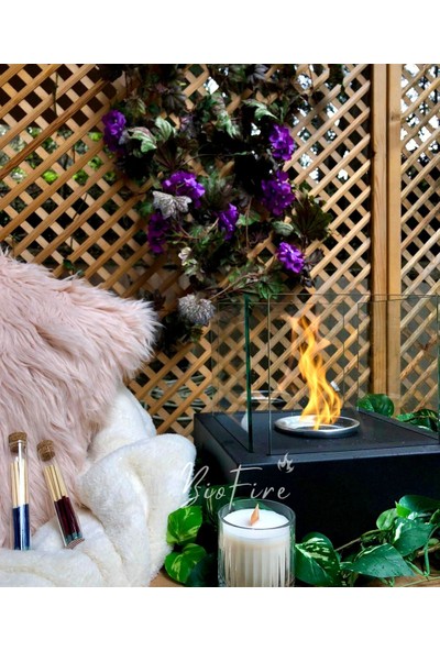 Biofiretr Mini Elegance Bioethanol Masaüstü Şömine Siyah (Bacasız Şömine)