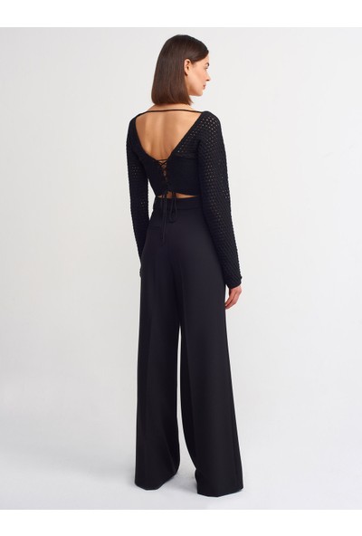 Dilvin 70317 Bol Paça Pantolon-Siyah
